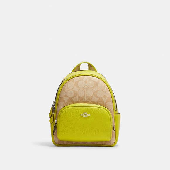 Coach | Bags | Nwt Coach Outlet Mini Court Backpack In Signature Canvas ...